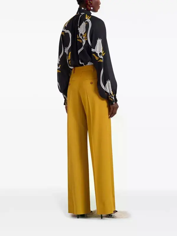 La DoubleJ Pressed-crease Flared Trousers