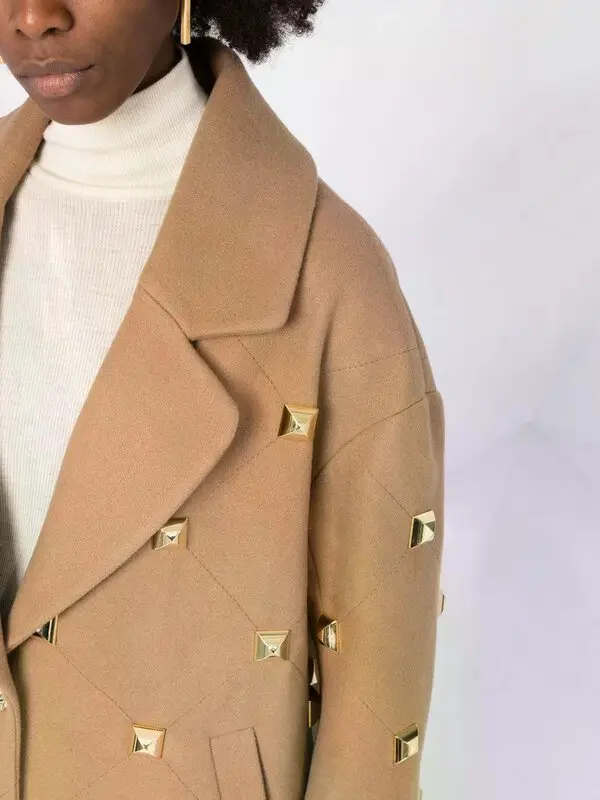 Philipp Plein Stud-detailed Button-front Coat