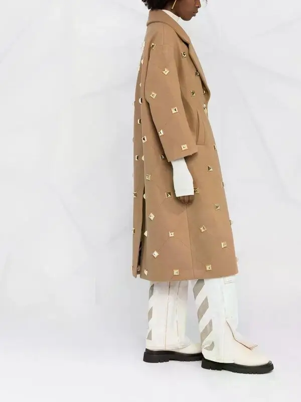 Philipp Plein Stud-detailed Button-front Coat