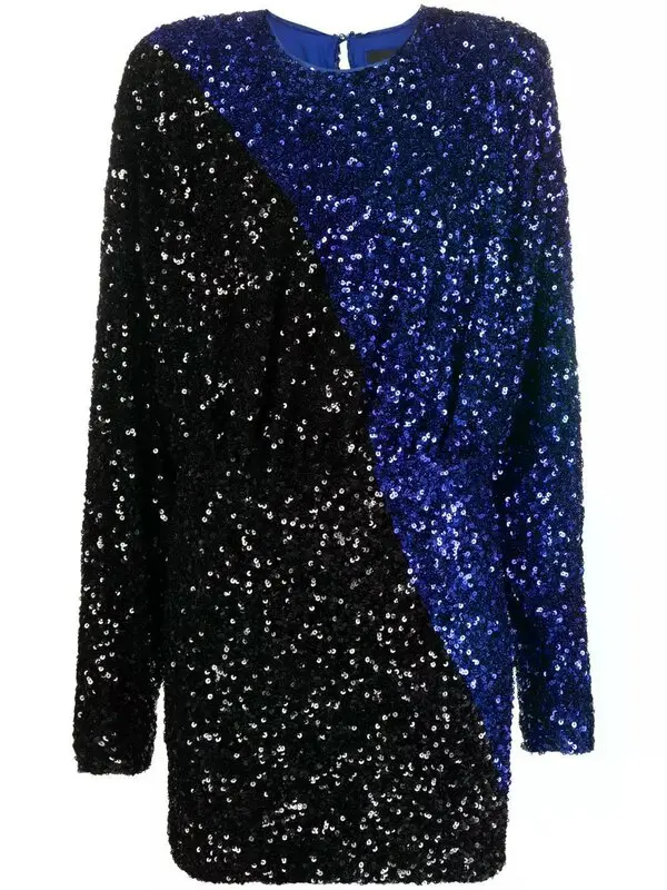ROTATE BY BIRGER CHRISTENSEN Two-tone Sequin Minidress
