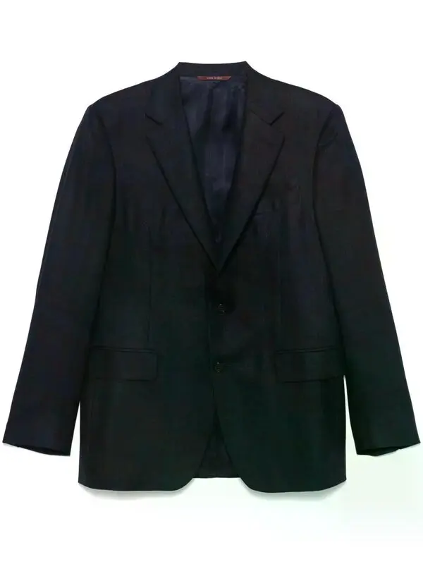 Canali Checked Blazer - Blue