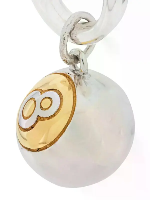 TRUE ROCKS Eight Ball Hoop Earring