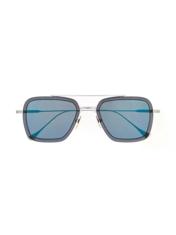 Dita Flight Square-frame Sunglasses - Silver
