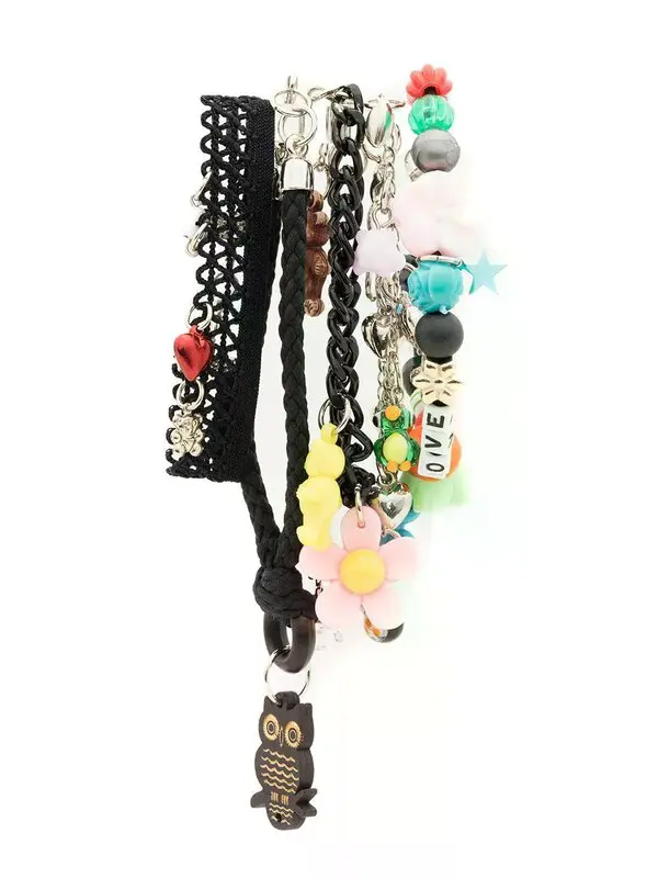 AMIR SLAMA Multi-chain Stack Bracelet - Black