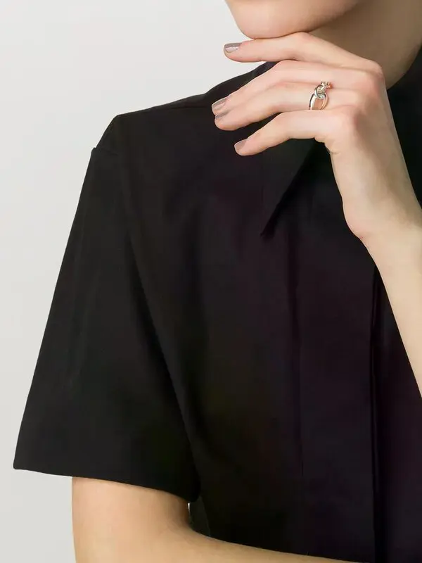 SHAUN LEANE Hook Chain Ring - Silver