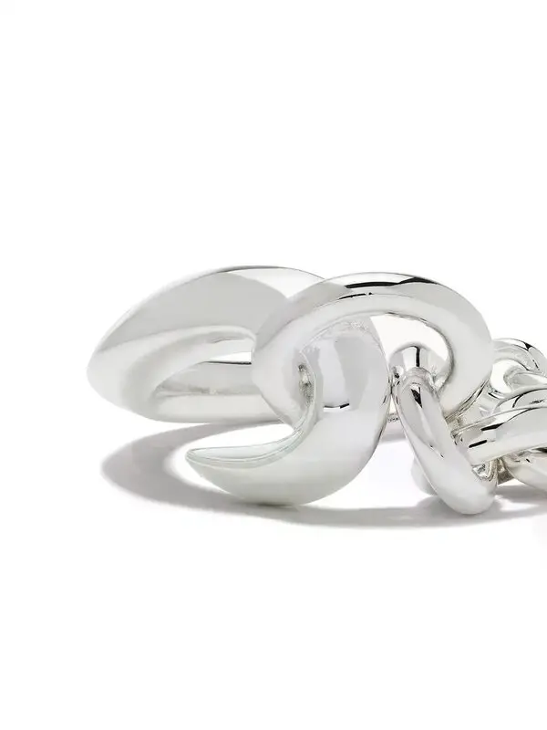 SHAUN LEANE Hook Chain Ring - Silver