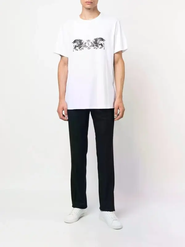 BILLIONAIRE Chest-logo Crew-neck T-shirt