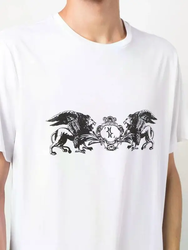 BILLIONAIRE Chest-logo Crew-neck T-shirt