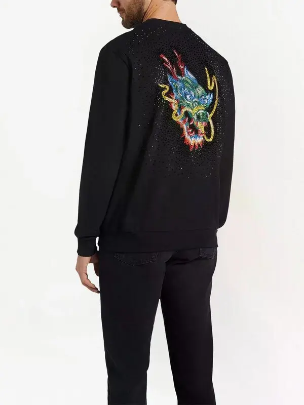 GIUSEPPE ZANOTTI Dragon Crystal Embellished Sweatshirt