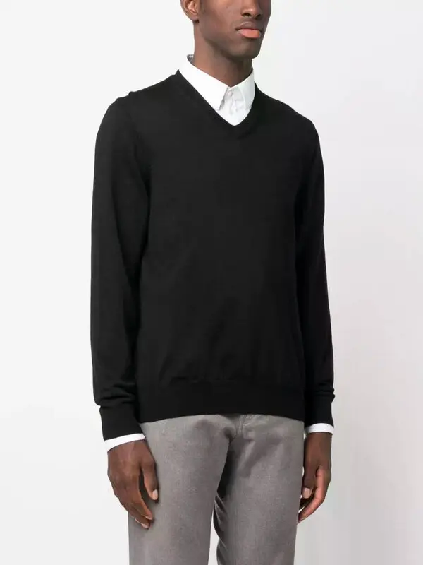 BOSS Embroidered-logo V-neck Jumper