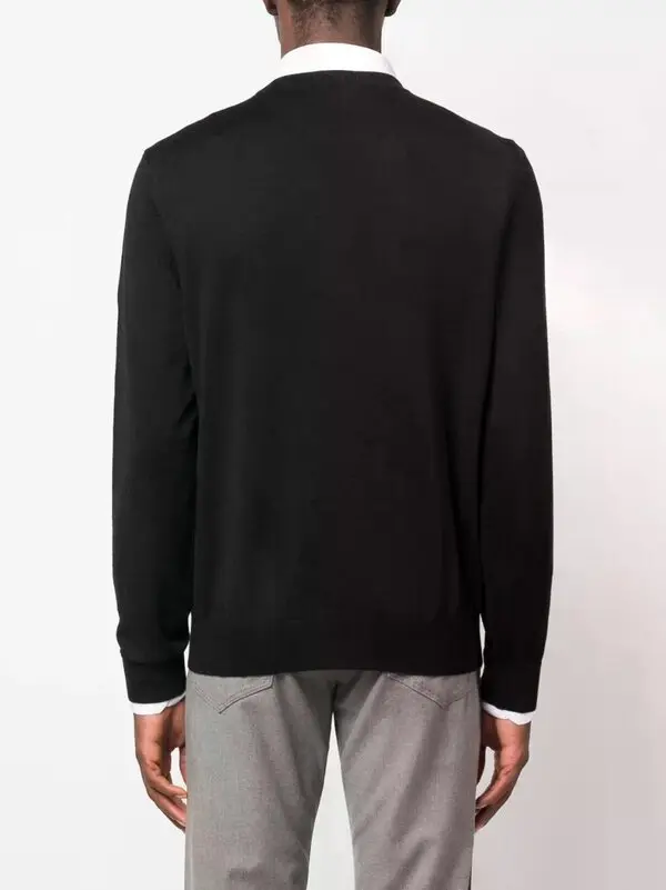 BOSS Embroidered-logo V-neck Jumper