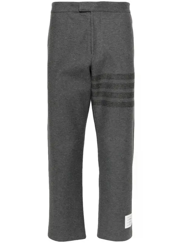 Thom Browne Mid-rise Tapered Trousers - Blue