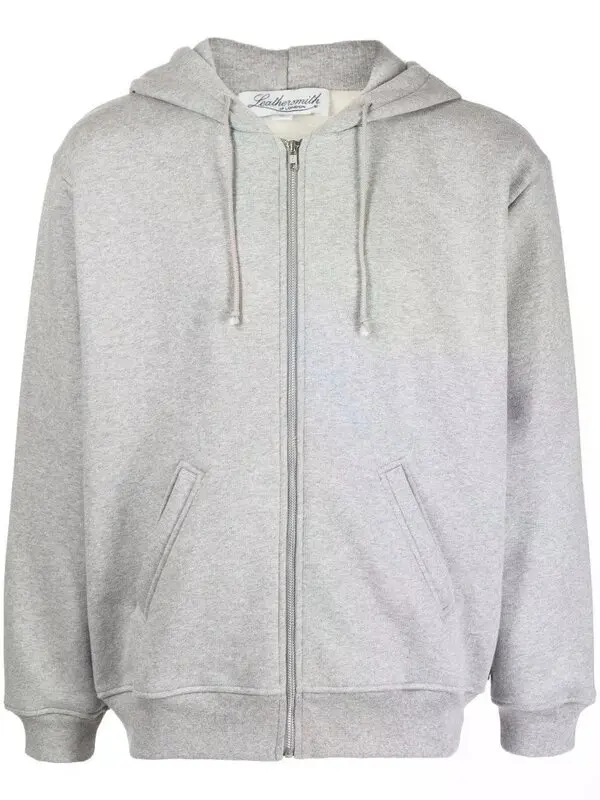 LEATHERSMITH OF LONDON Drawstring-hooded Bomber Jacket - Grey