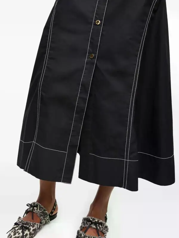 GANNI Contrasting Shirtdress