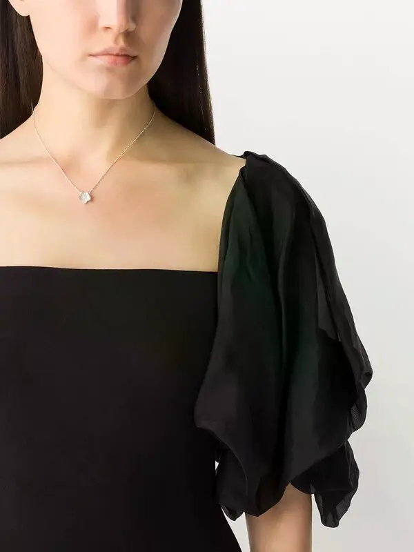 SHAUN LEANE Cherry Blossom Diamond And Enamel Pendant Necklace
