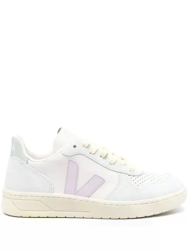 VEJA V-10 Chromefree® Leather Sneakers - Blue