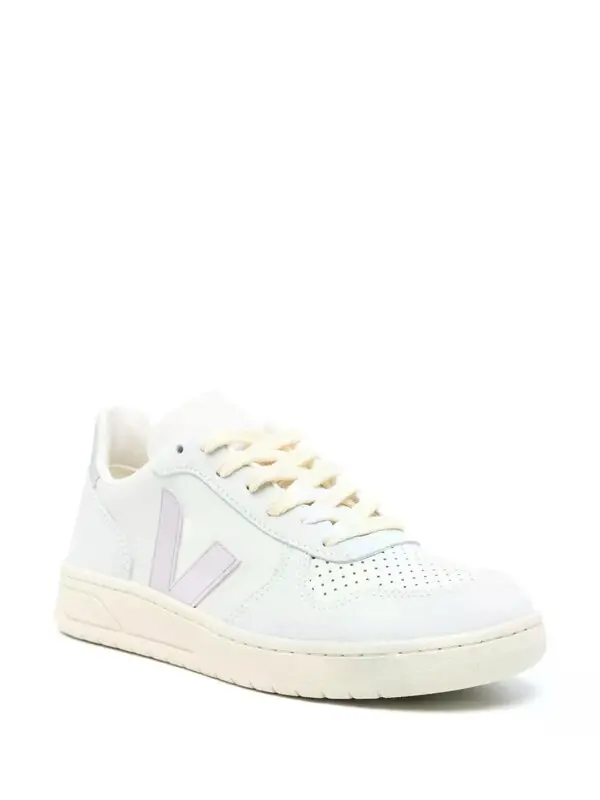 VEJA V-10 Chromefree® Leather Sneakers - Blue