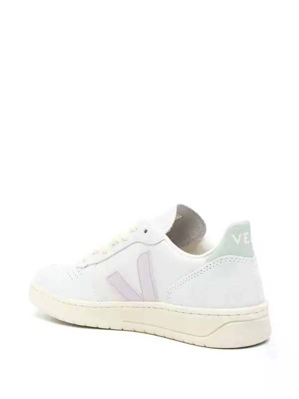 VEJA V-10 Chromefree® Leather Sneakers - Blue