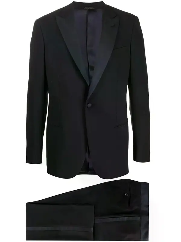 Giorgio Armani Single-breasted Wool Suit - Blue
