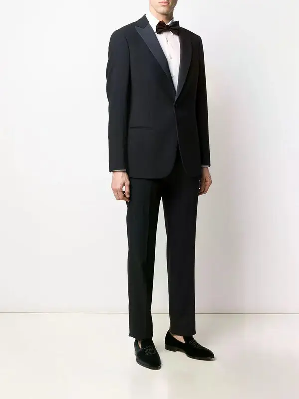 Giorgio Armani Single-breasted Wool Suit - Blue