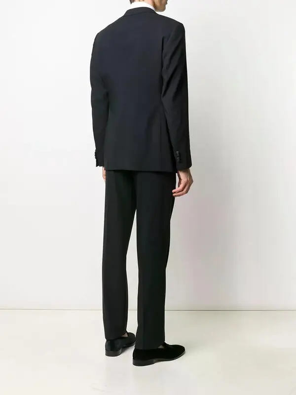 Giorgio Armani Single-breasted Wool Suit - Blue