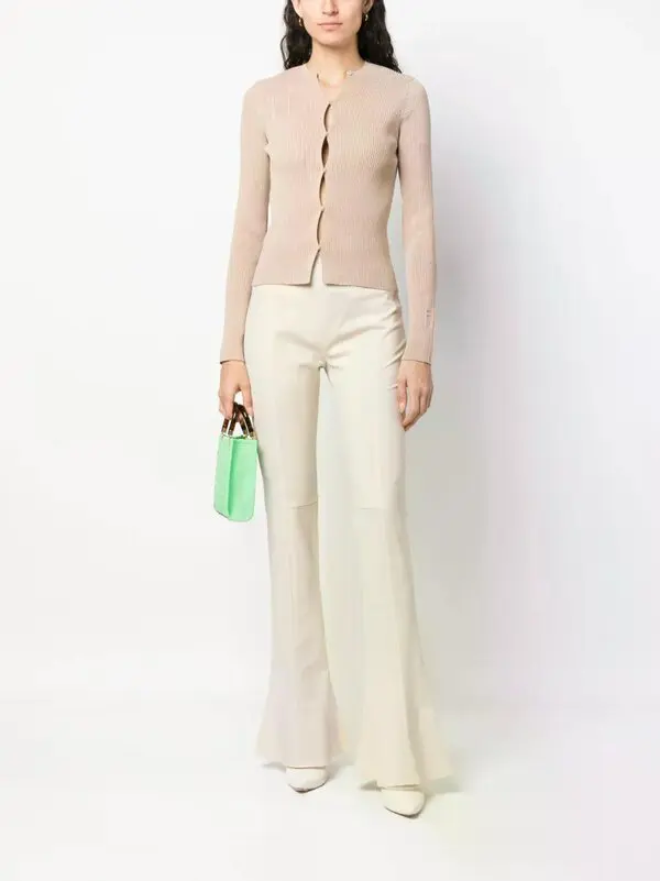 Fendi Ribbed-knit Cotton-blend Cardigan