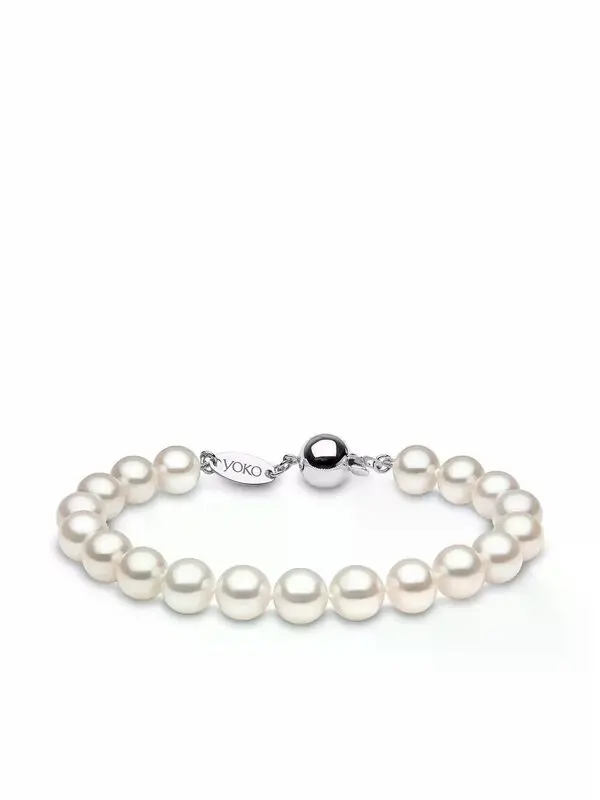 Yoko London 18kt White Gold Freshwater Pearl Bracelet - Silver