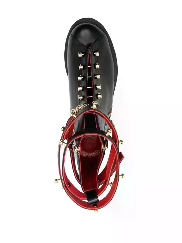 HARDOT 45mm Stud-embellished Leather Boots