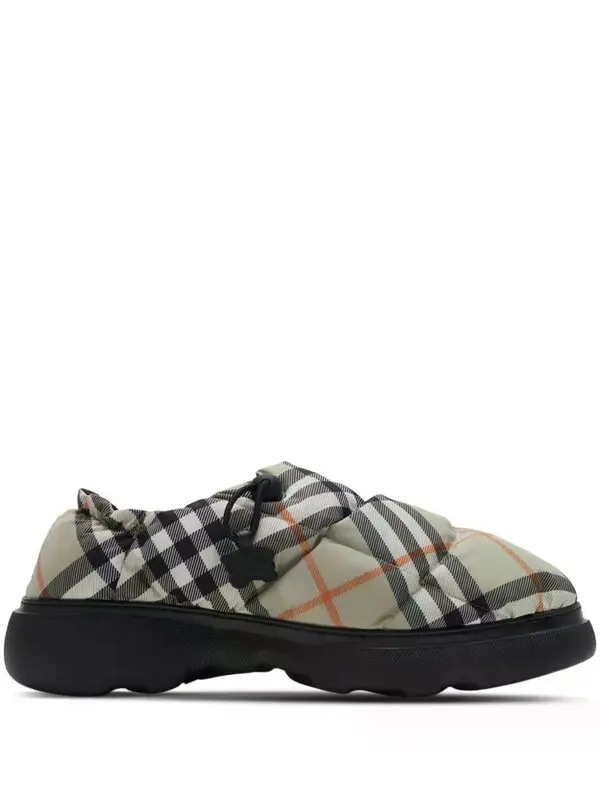 Burberry Check Pattern Pillow Mules