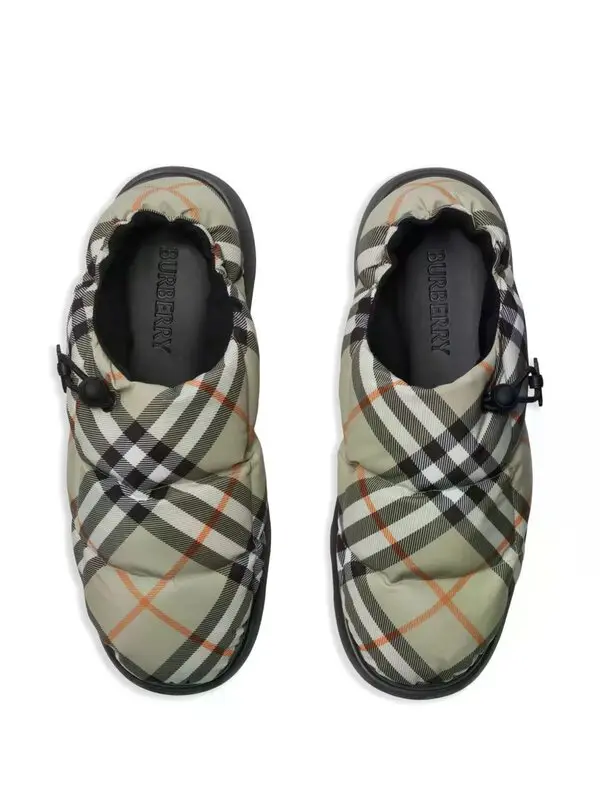 Burberry Check Pattern Pillow Mules