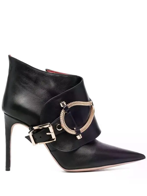 HARDOT Chain-link Trim Ankle Boots