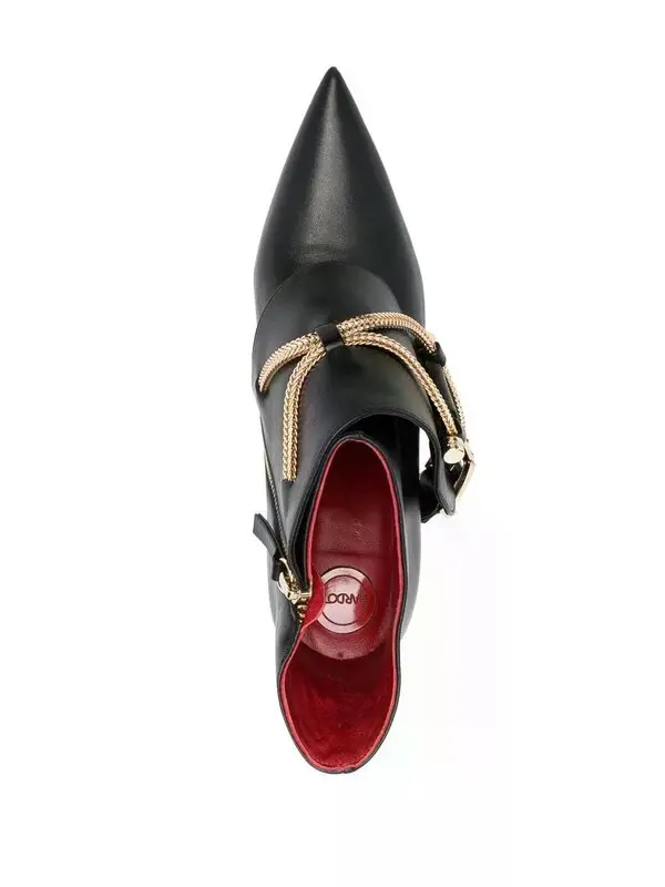 HARDOT Chain-link Trim Ankle Boots