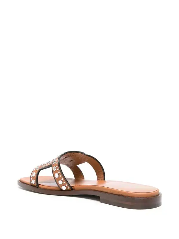 TOD'S Kate Studded Leather Sandals