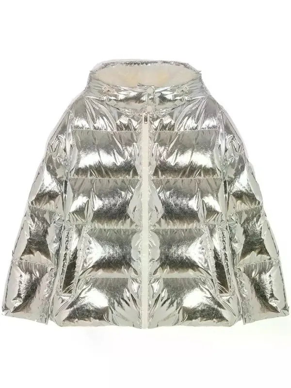 YVES SALOMON Metallic-finish Padded Coat