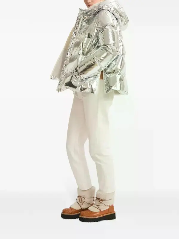 YVES SALOMON Metallic-finish Padded Coat