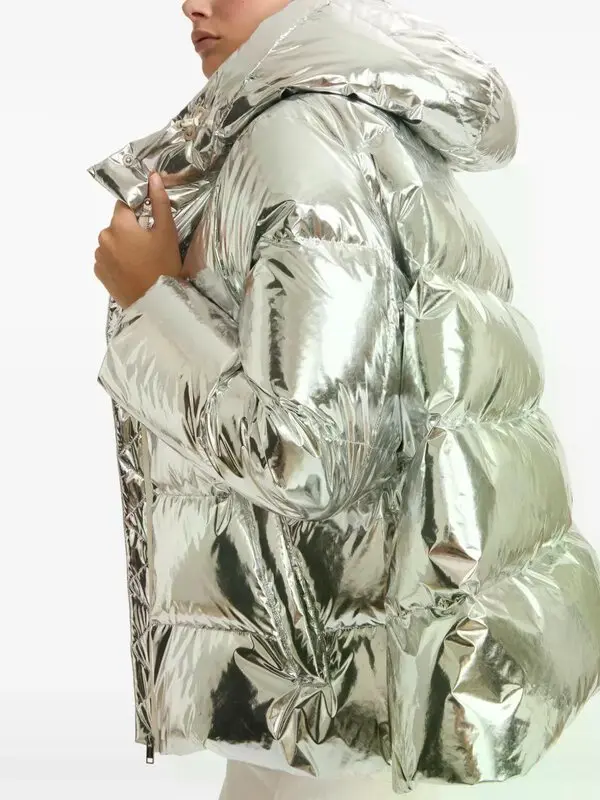 YVES SALOMON Metallic-finish Padded Coat