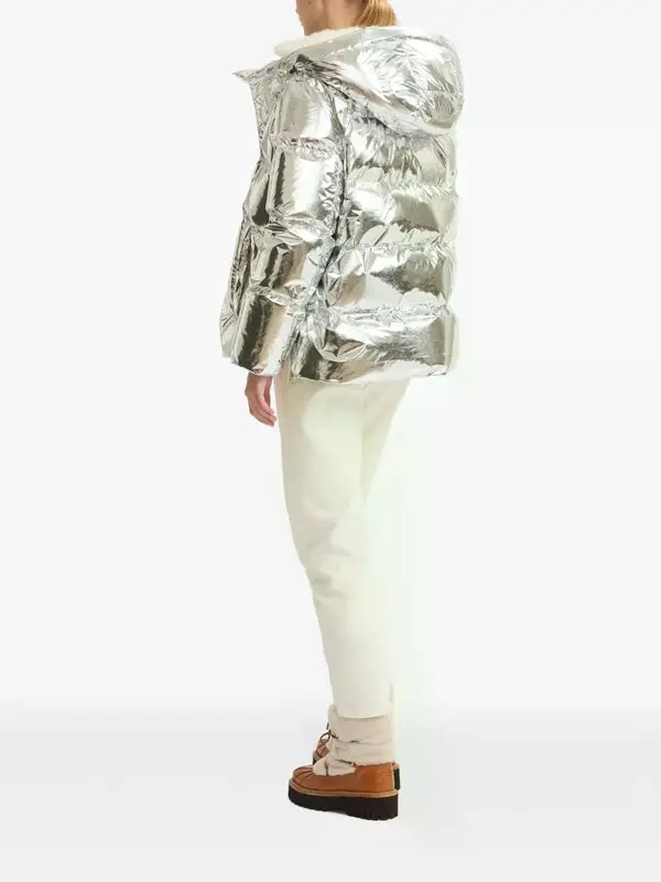 YVES SALOMON Metallic-finish Padded Coat