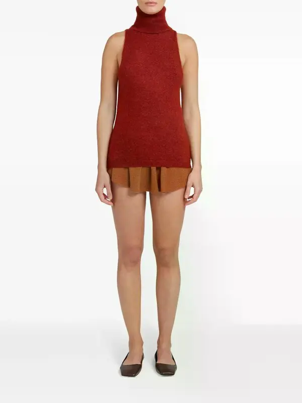 Cashmere In Love Frances Knitted Top - Red