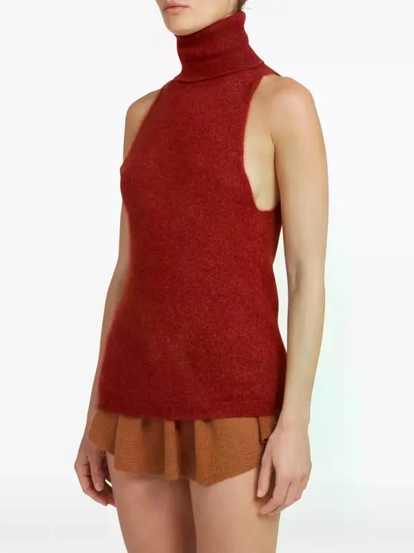 Cashmere In Love Frances Knitted Top - Red