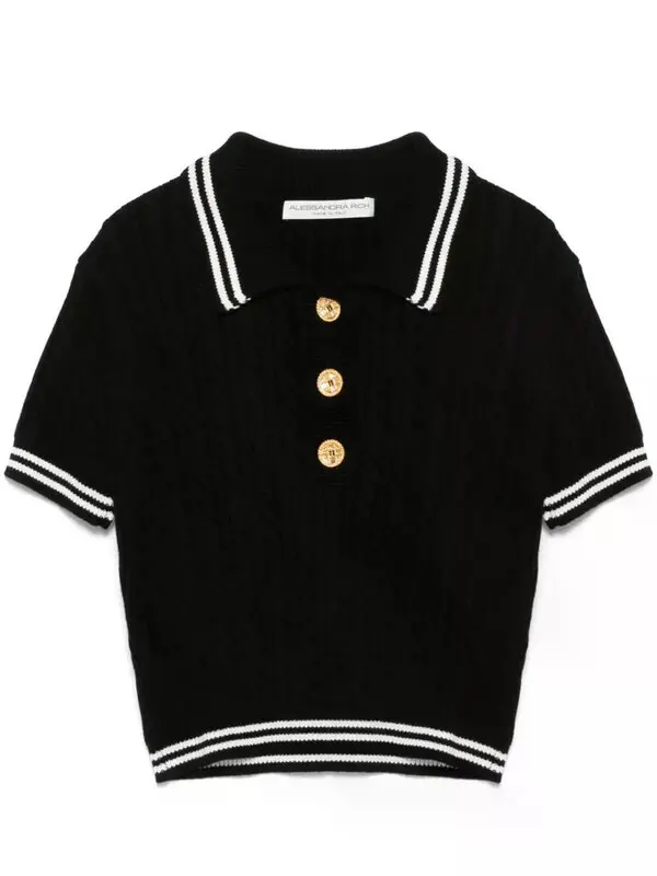 Alessandra Rich Cotton Polo Top