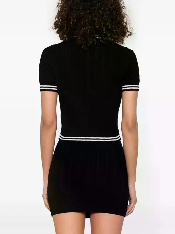 Alessandra Rich Cotton Polo Top