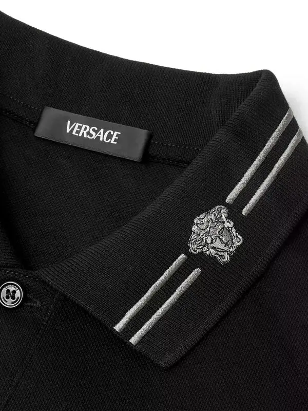 Versace Medusa-embroidered Polo Shirt