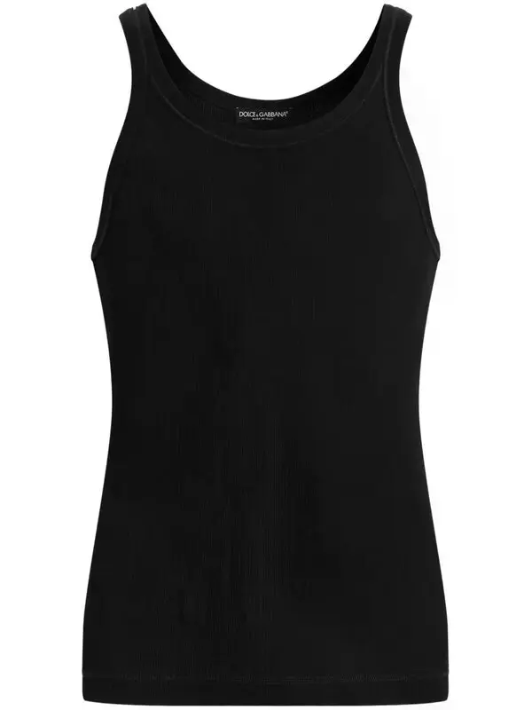 Dolce & Gabbana Logo Patch Tank Top