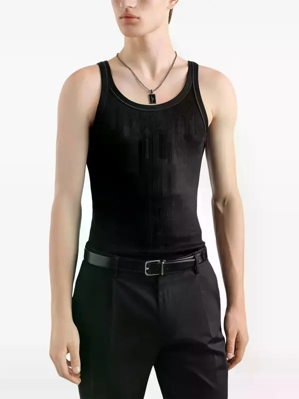 Dolce & Gabbana Logo Patch Tank Top
