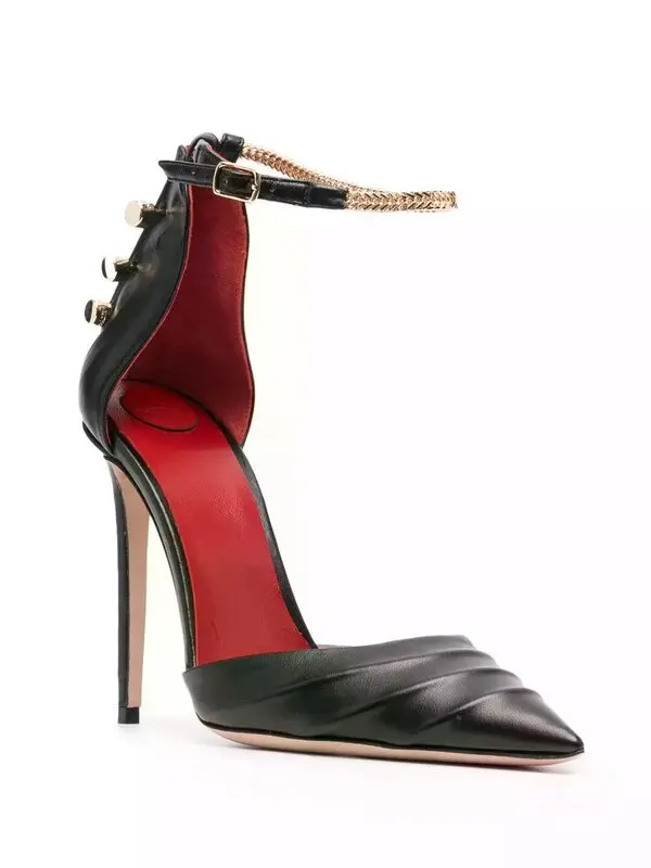 HARDOT Chain-detail Stiletto Pumps