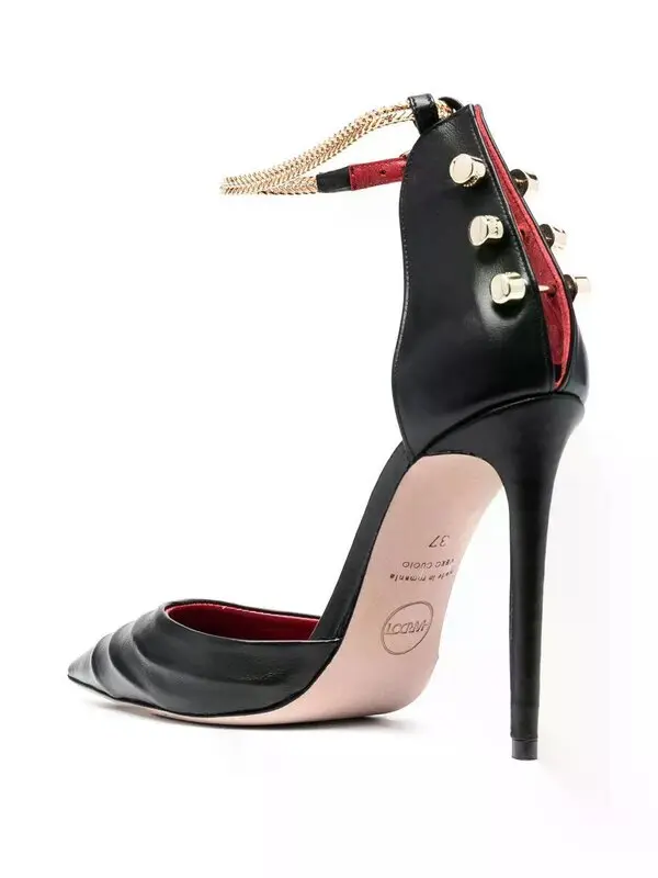 HARDOT Chain-detail Stiletto Pumps