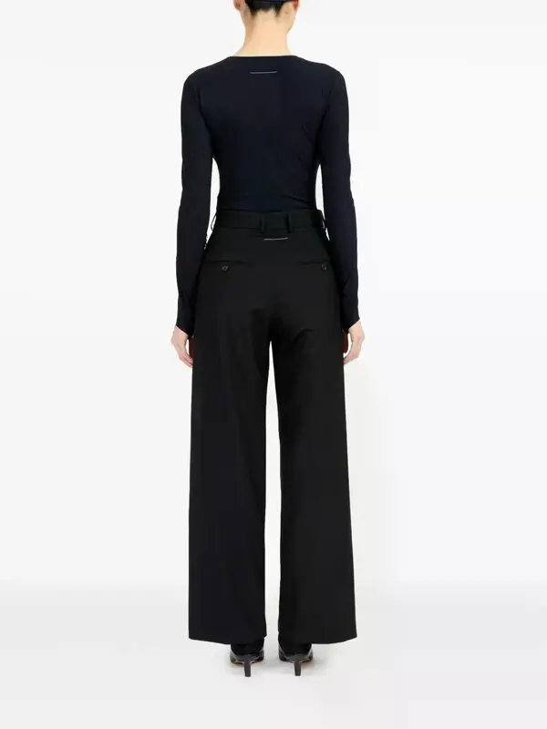 MAISON MARGIELA Single-stitch Logo Flared Trousers