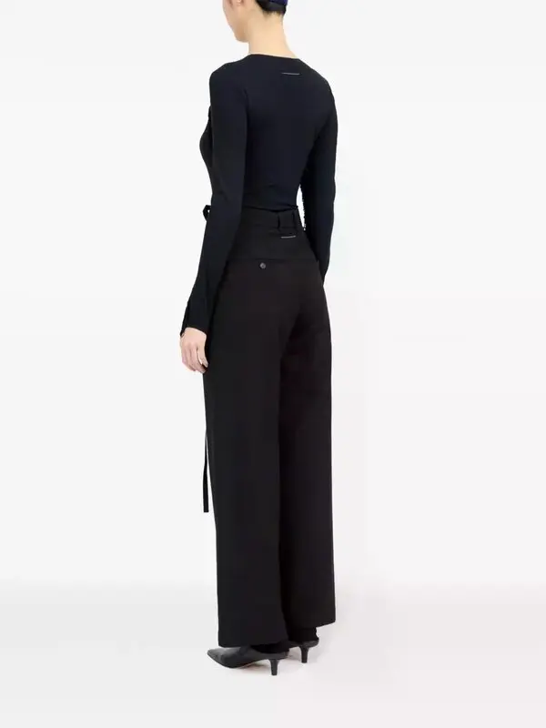 MAISON MARGIELA Single-stitch Logo Flared Trousers