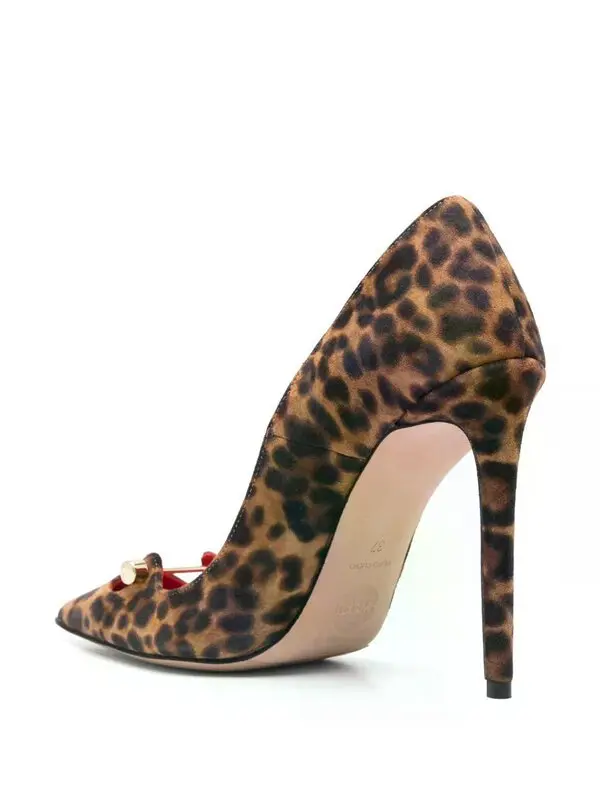 HARDOT More 110mm Leopard Print Pumps