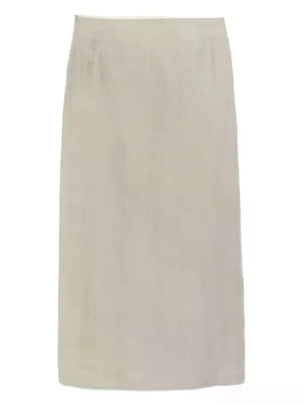ALYSI Side-slit Midi Skirt